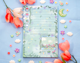 Botanical Bliss Daily Planner Pad – Unicorn Eclipse