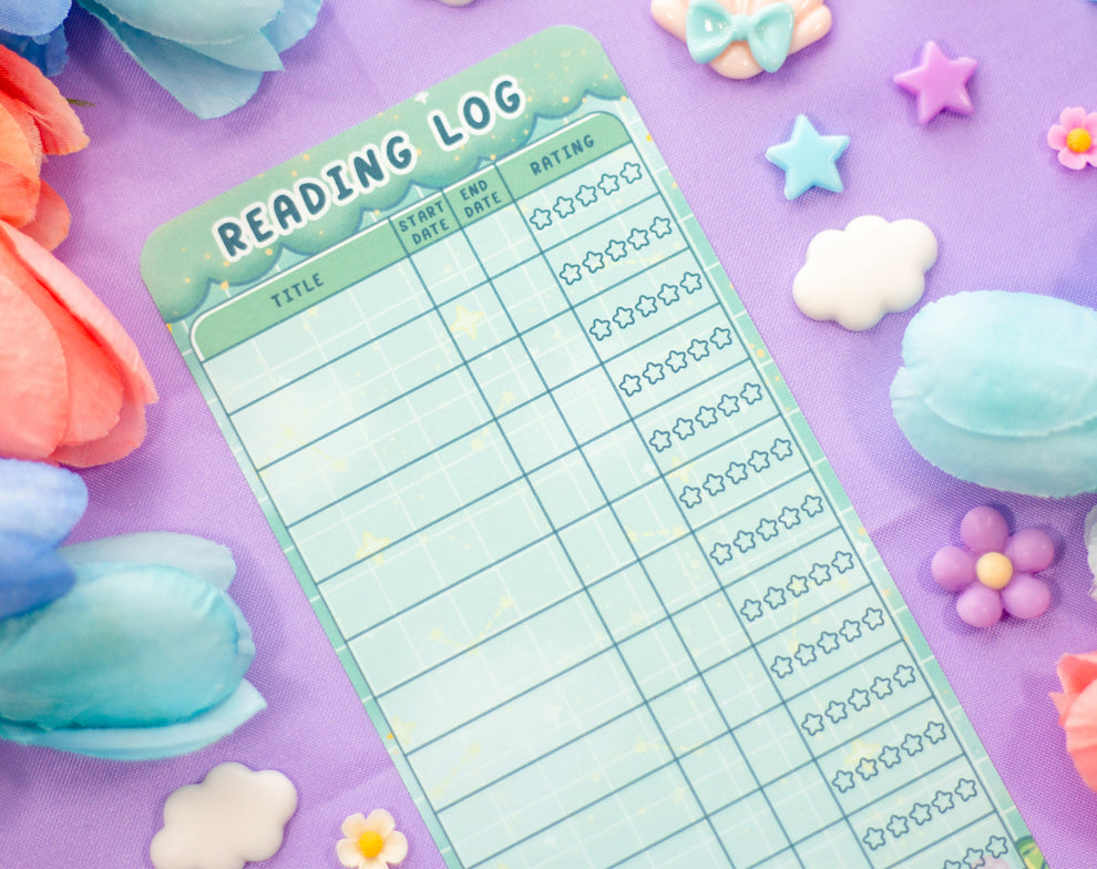 Botanical Bliss Reading Log Bookmark – Unicorn Eclipse