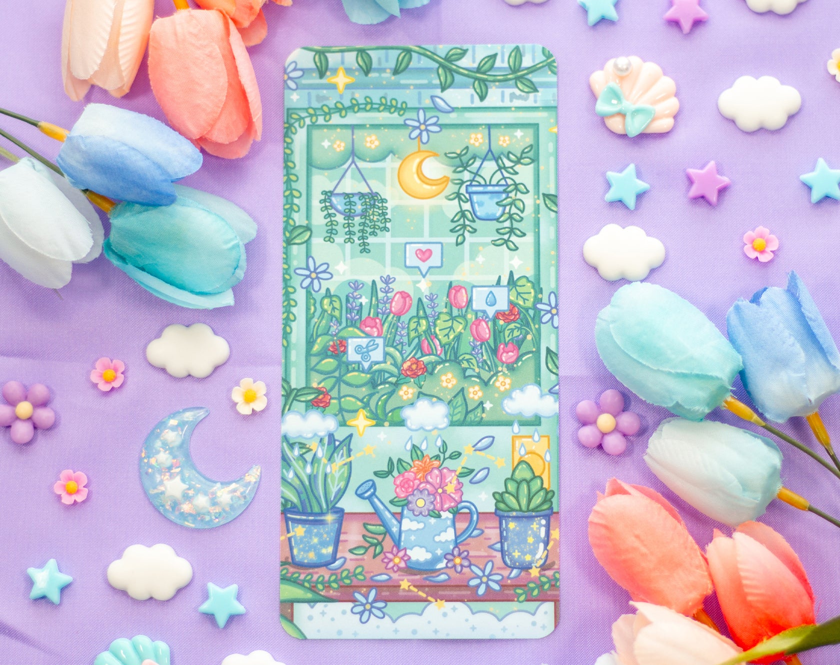 Botanical Bliss Reading Log Bookmark – Unicorn Eclipse