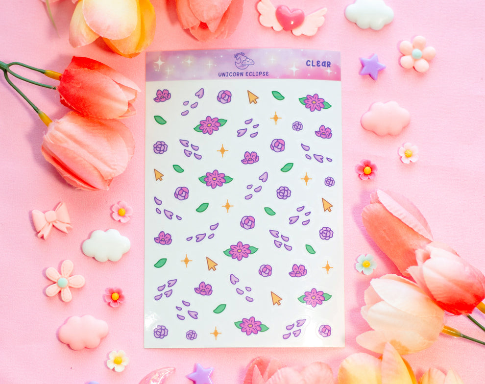 Cafe Quest Clear Deco Sticker Sheet – Unicorn Eclipse