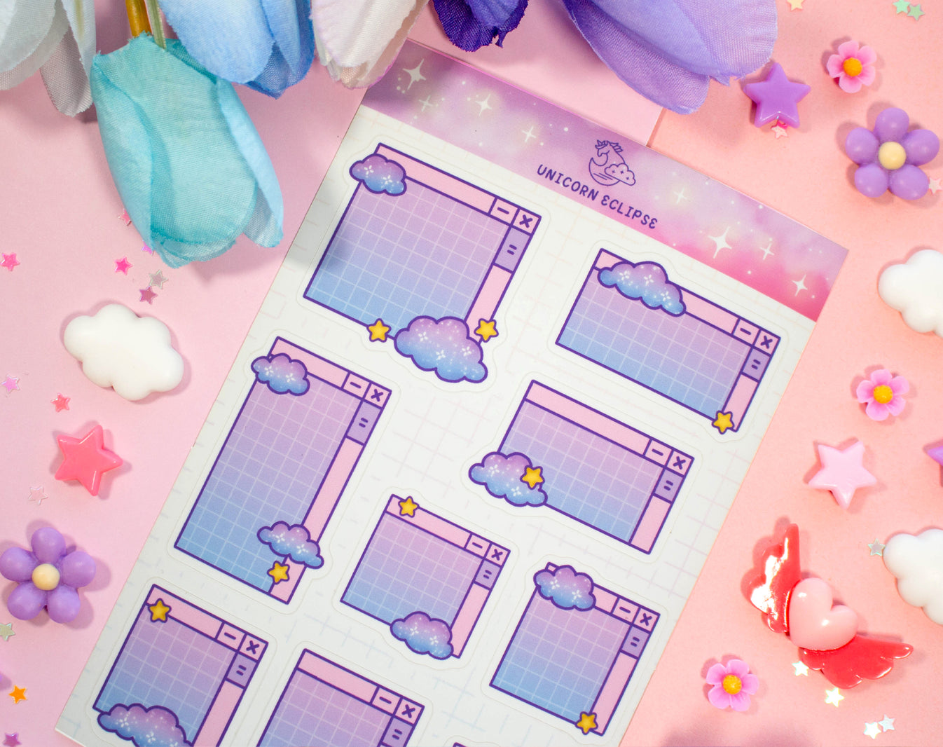 Cloud Notes Sticker Sheet – Unicorn Eclipse