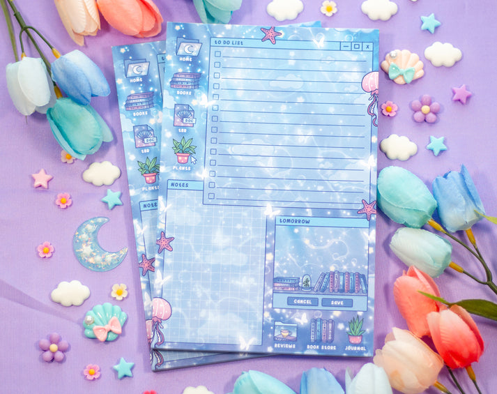 Reading Room Daily Planner Pad – Unicorn Eclipse