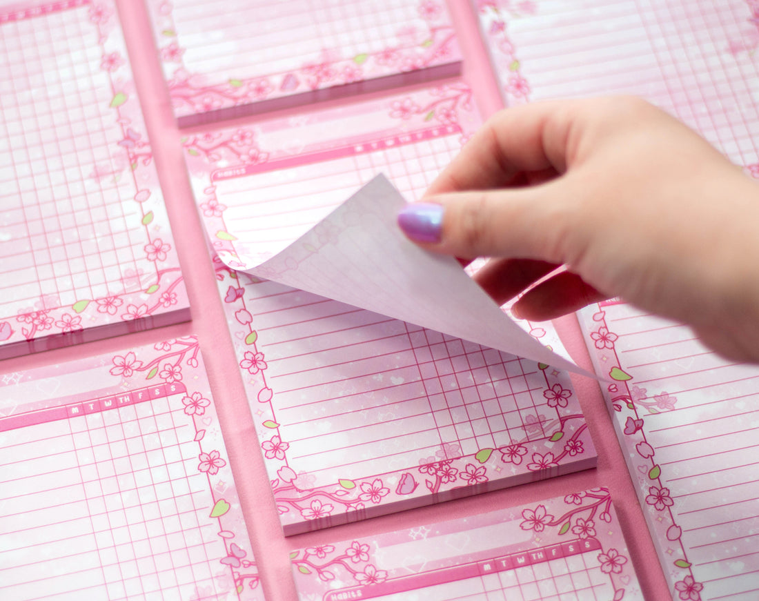 Sakura Habit Tracker Notepad – Unicorn Eclipse