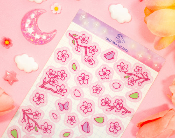 Sakura Sticker Sheet – Unicorn Eclipse