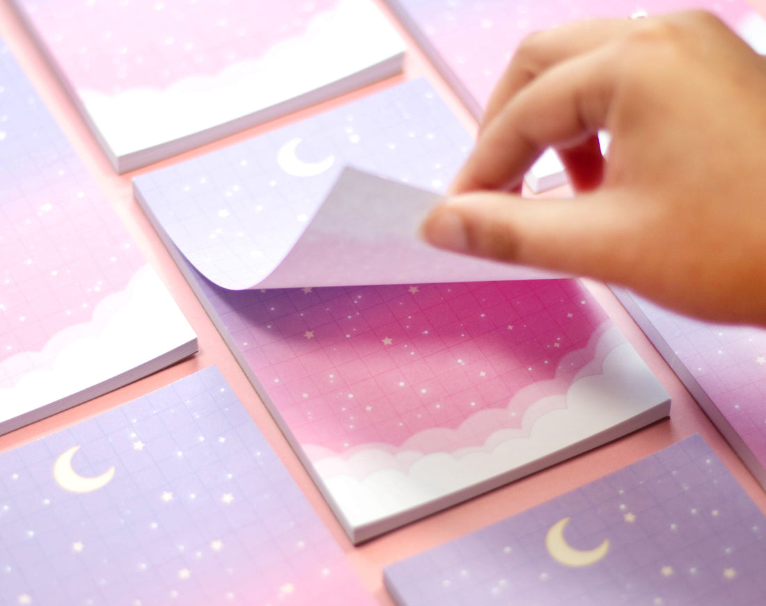 Starry Clouds Notepad – Unicorn Eclipse