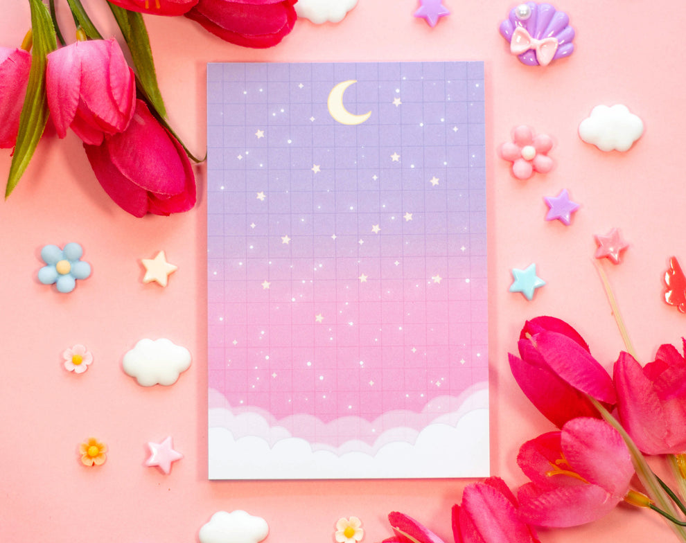 Starry Clouds Notepad – Unicorn Eclipse