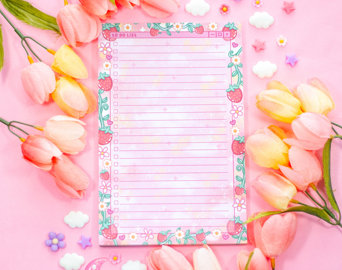 Strawberries To Do List Planner Pad – Unicorn Eclipse