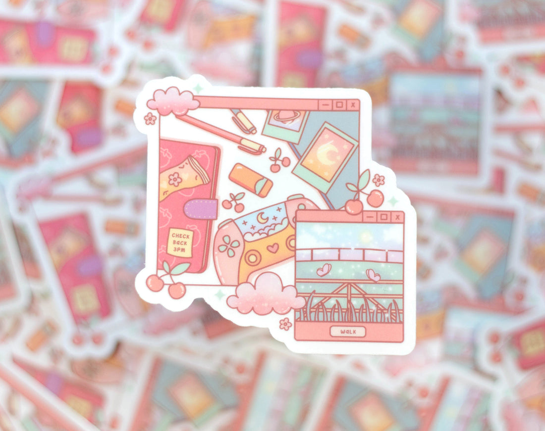 Study Break Clear Sticker – Unicorn Eclipse