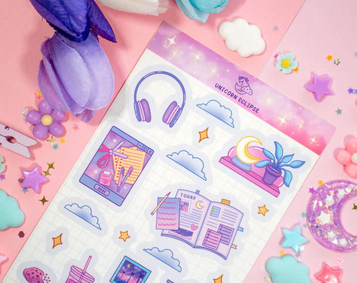 STICKER SHEETS – Unicorn Eclipse