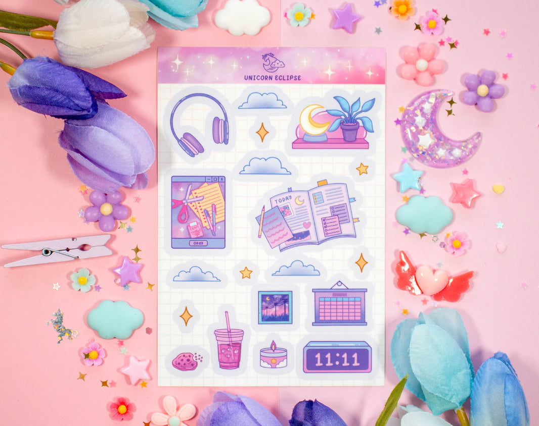 STICKER SHEETS – Unicorn Eclipse