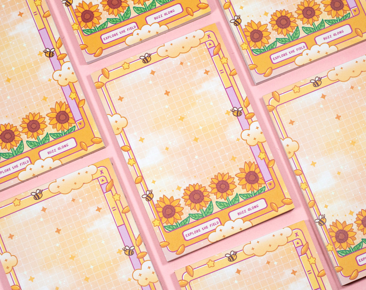 Sunflower Dreams Notepad – Unicorn Eclipse