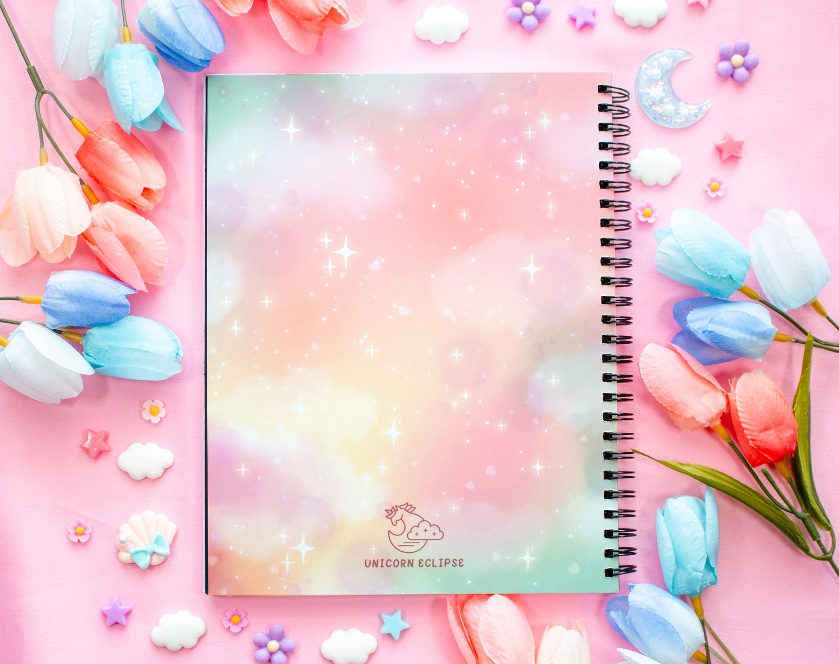 Study Break Spiral Lined Notebook (7x9") – Unicorn Eclipse