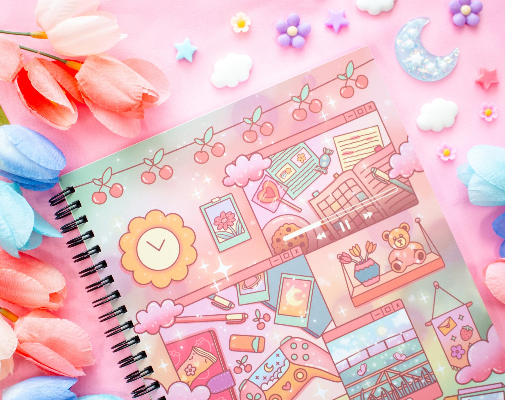 Study Break Spiral Lined Notebook (7x9") – Unicorn Eclipse