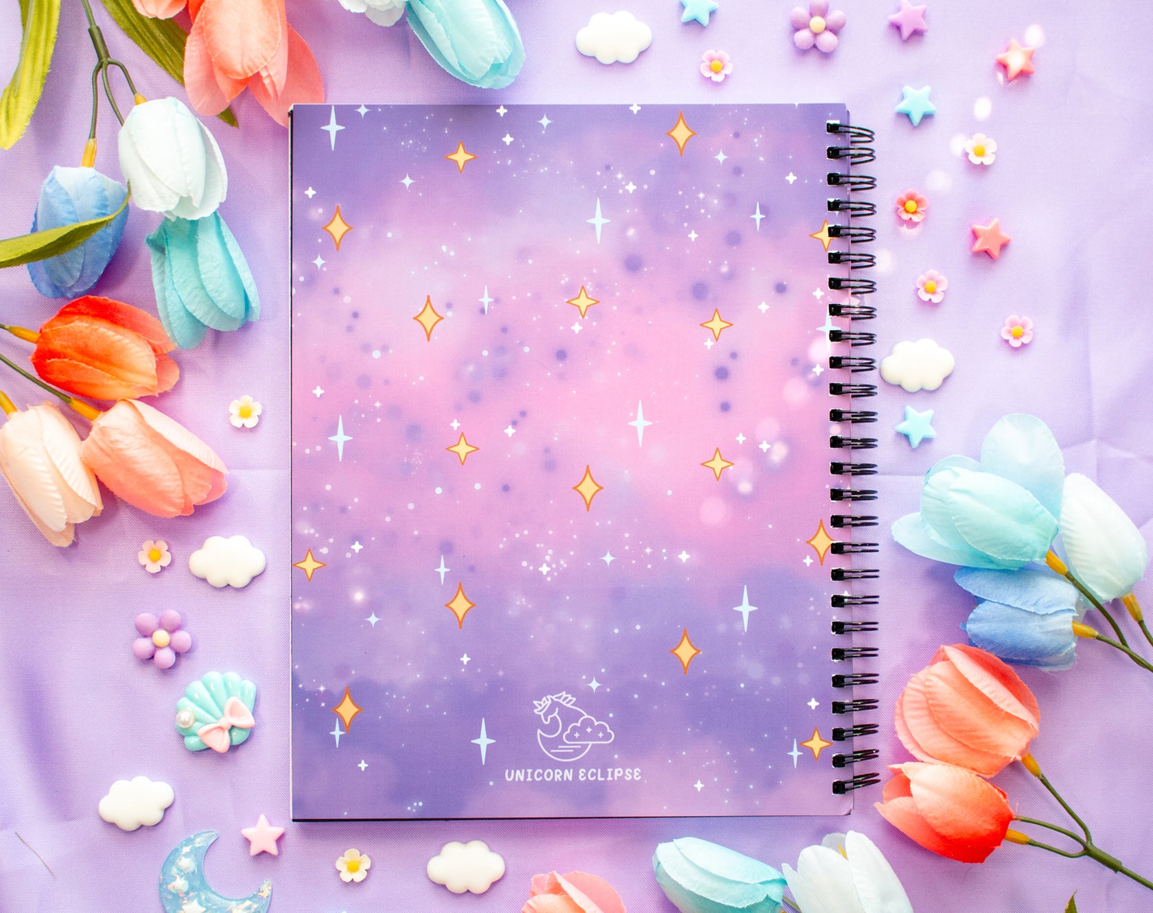 Study Night Spiral Lined Notebook (7x9") – Unicorn Eclipse