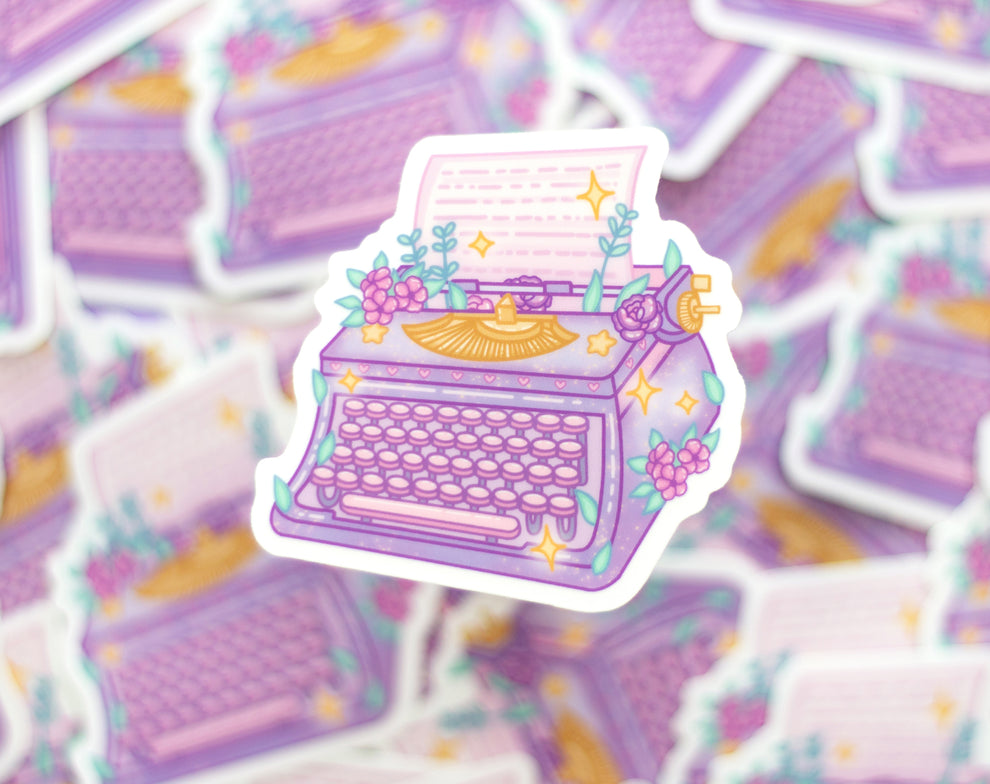 Typewriter Clear Sticker – Unicorn Eclipse