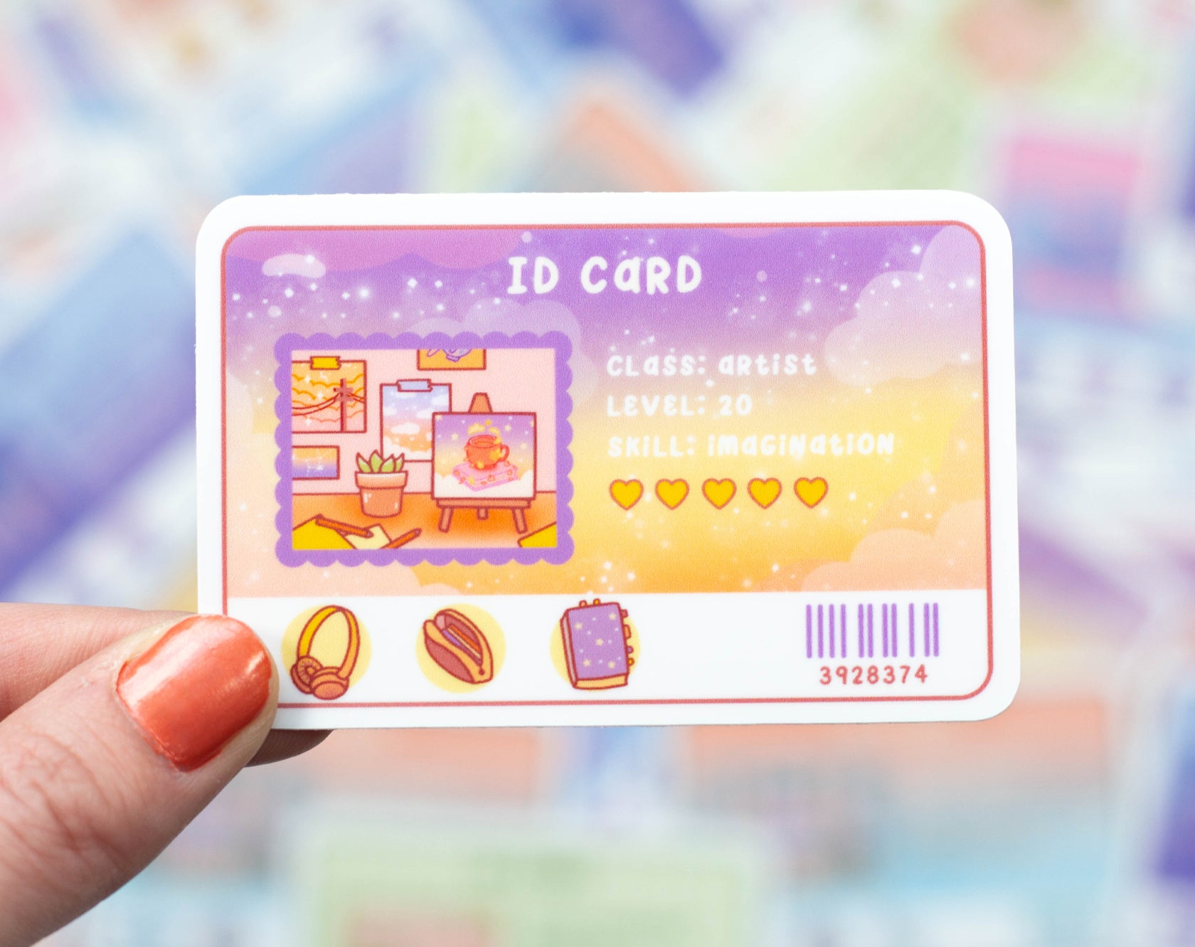 ID Card Sticker – Unicorn Eclipse