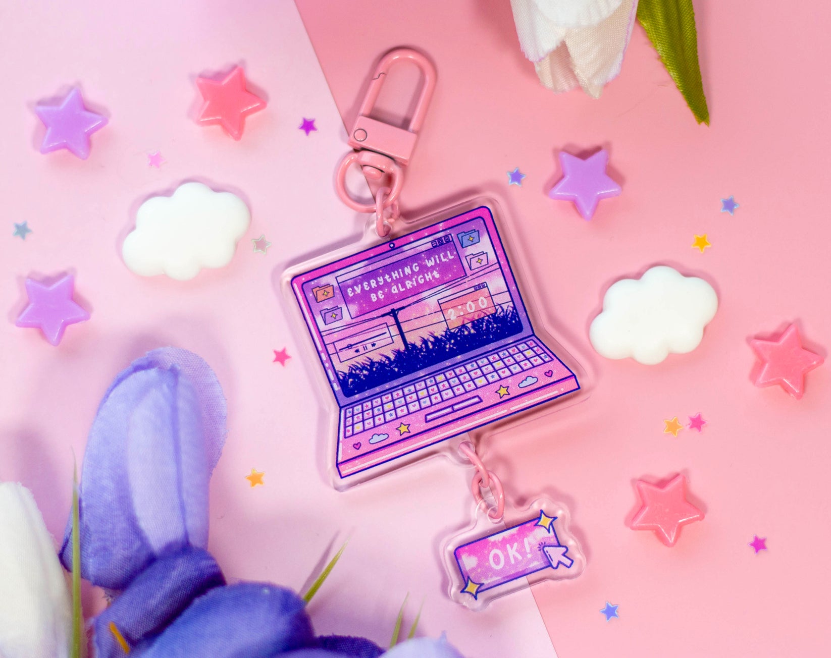 Laptop Linked Keychain – Unicorn Eclipse