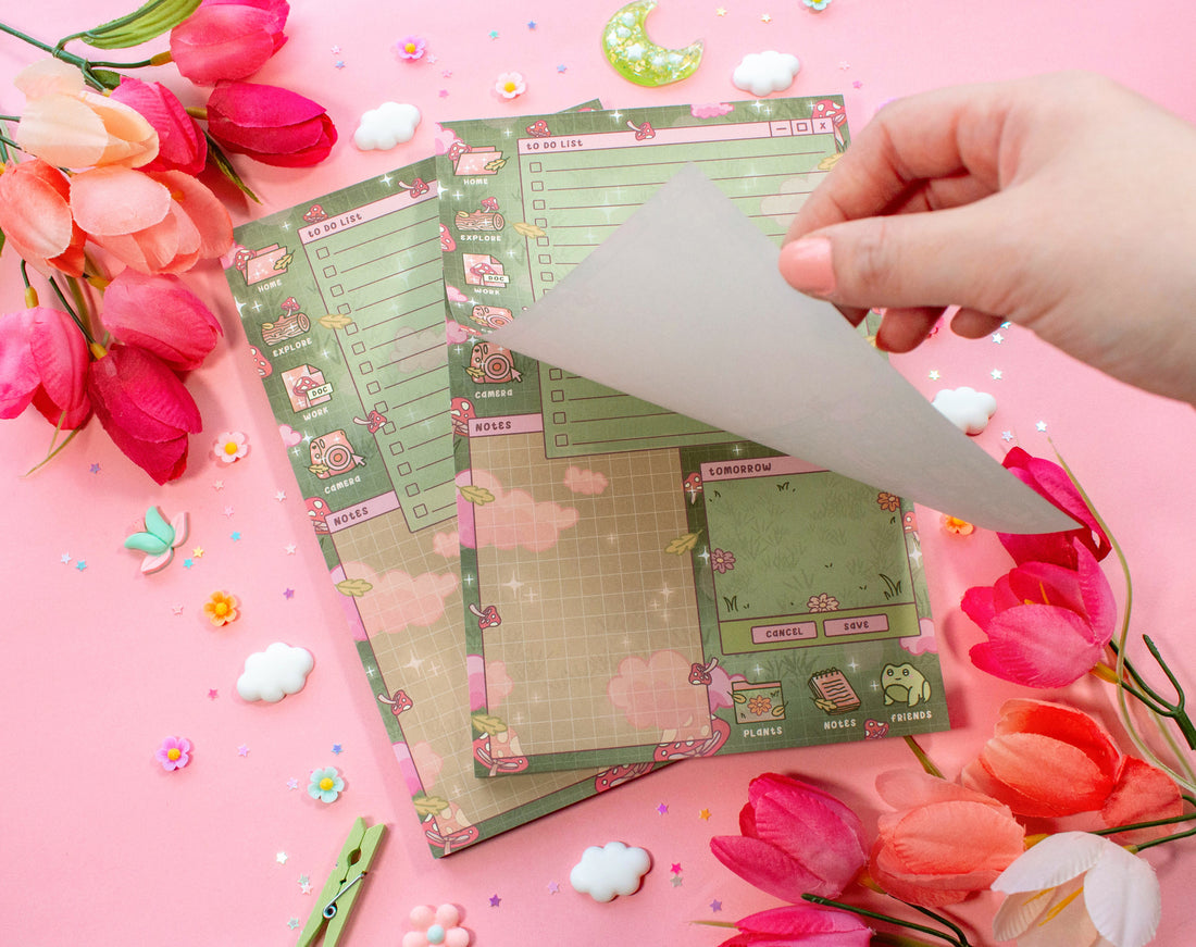 Mushroom Cottagecore Planner Pad – Unicorn Eclipse