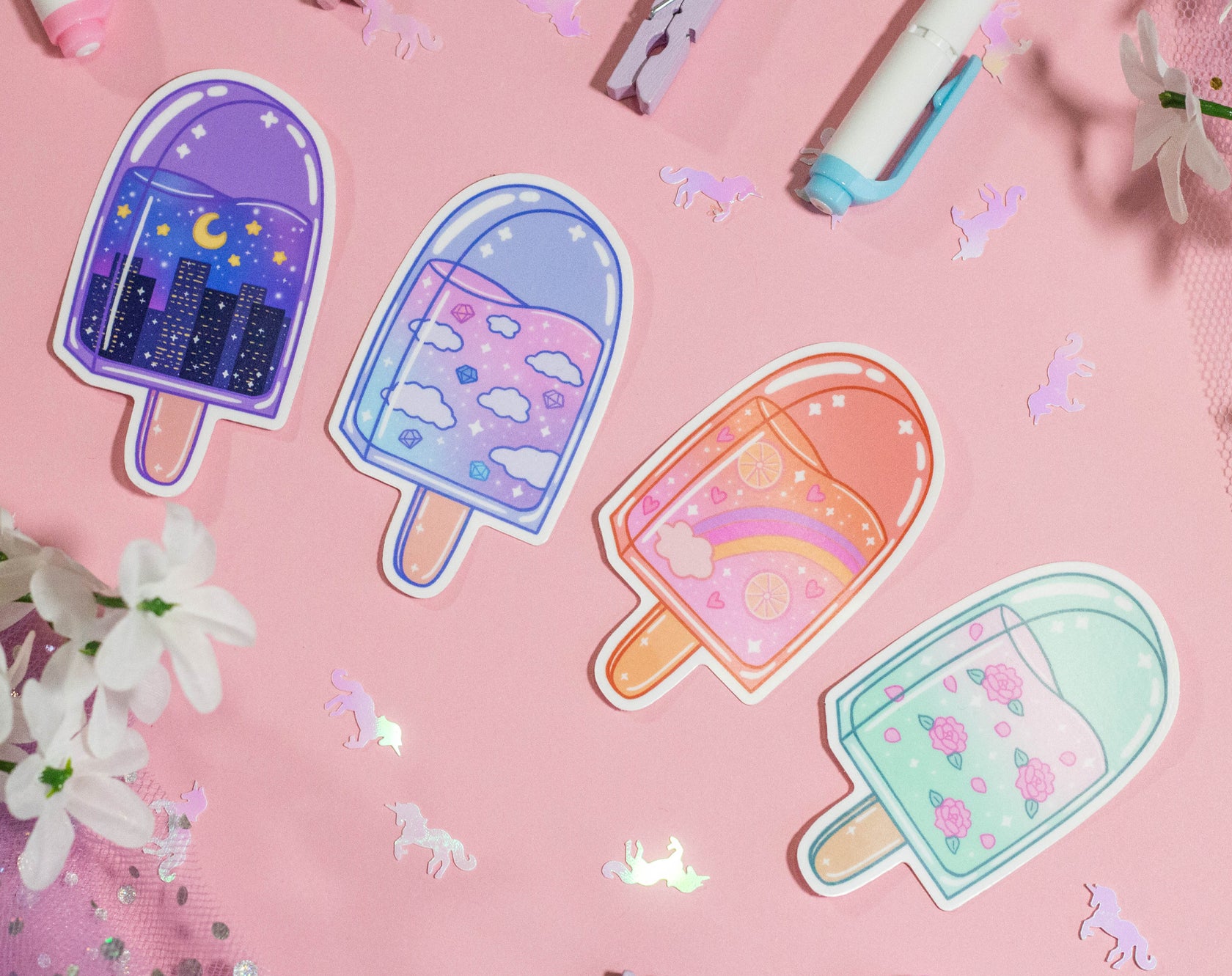 Popsicle Sticker – Unicorn Eclipse