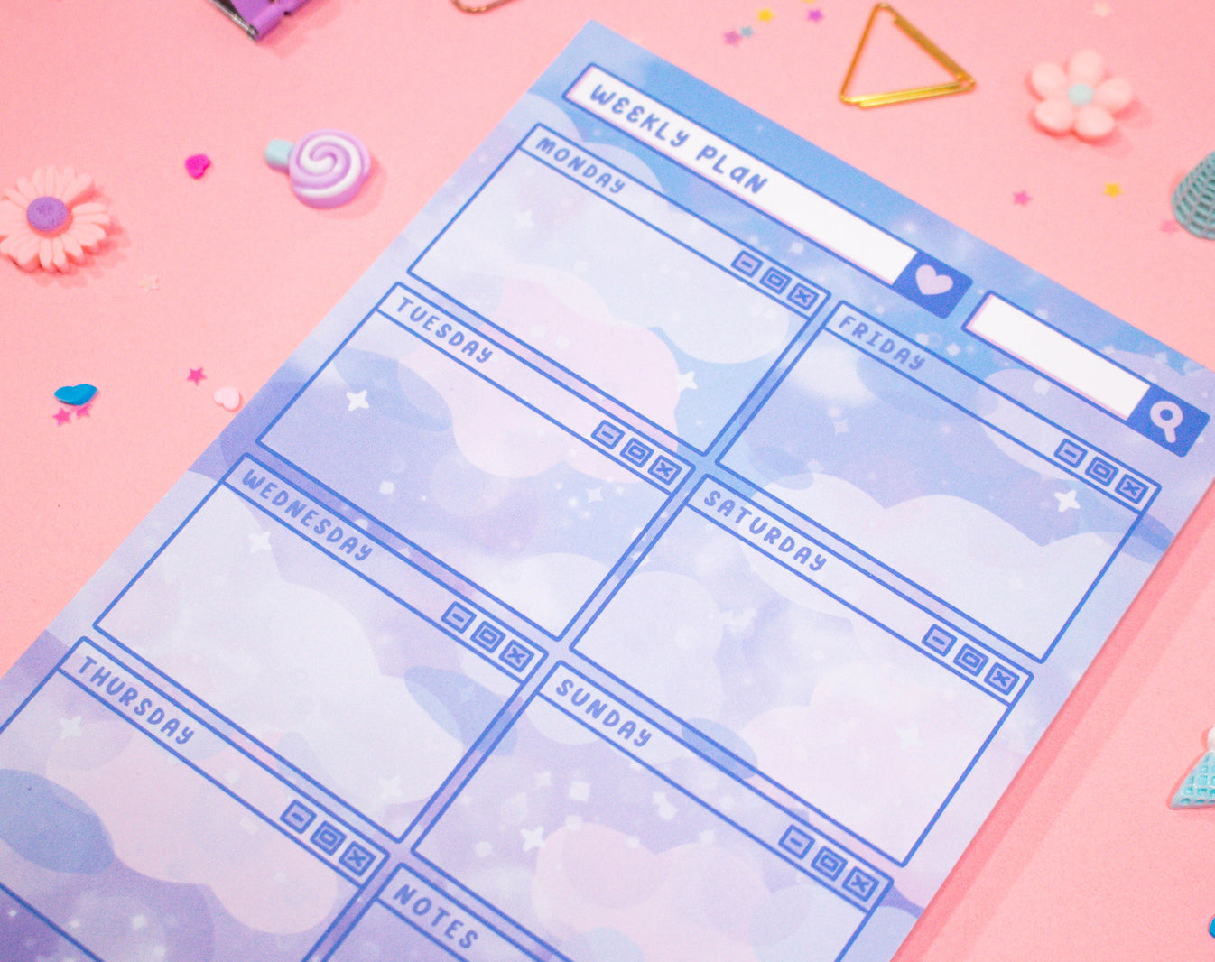 Blue Skies Weekly Planner Pad – Unicorn Eclipse